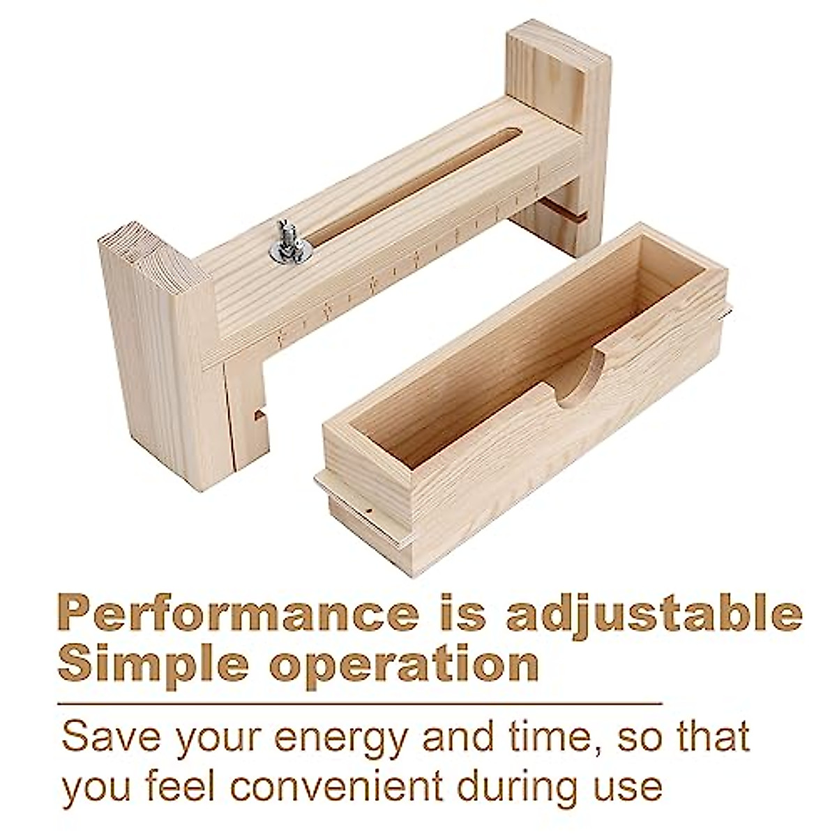 Homepatche Bracelet Maker Rack,Adjustable Length Wood Bracelet Jig with Drawer 2 Clamp,Hand Knitting Wooden Frame Weaving Craft Tool Kit for DIY Decoration