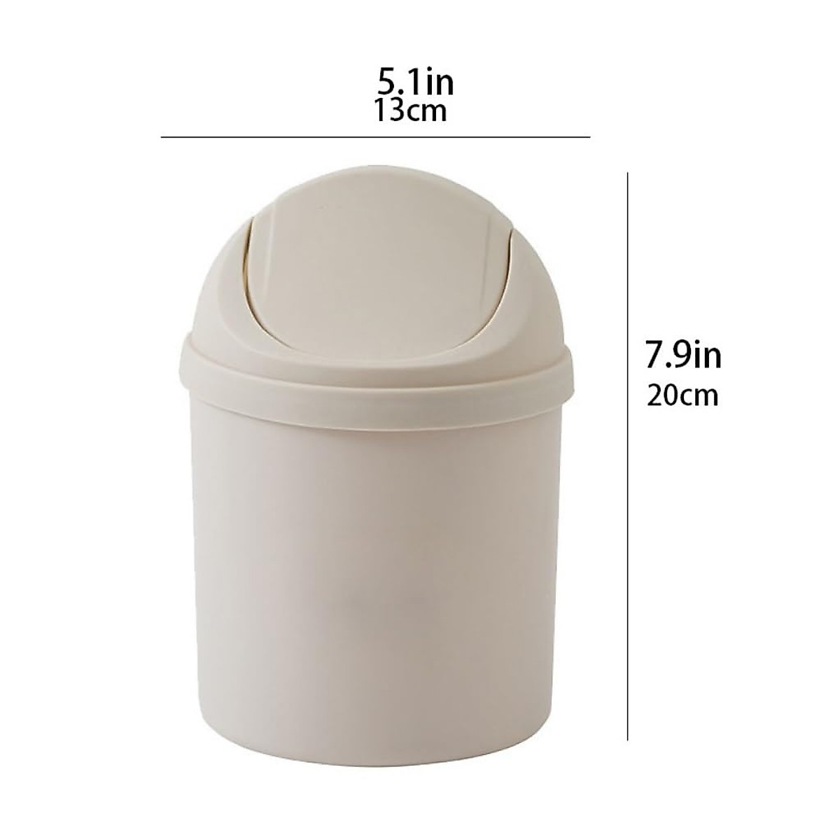 Trash Can Desktop Shake Lid Trash Can Household Small Trash Can Creative Living Room Covered Trash Can Desk Dressing Trash Can Suitable For Home Mall Office ( Color : Purple , Size : 5.1*7.9in )
