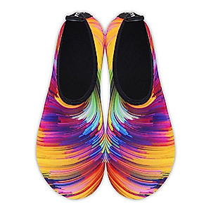 NING MENG Womens Mens Water Shoes Swimming Socks Barefoot Beach Pool Shoes Quick-Dry Aqua Yoga Socks Surf Beach Shoes(Colorful,5.5/6.5 Women,5/5.5 Men)