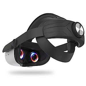 Comfort Head Strap for Meta Quest 2, MTomatoVR Lightweight Elite Replacement Strap Reduce Face Pressure Comfortable Convenient Flip Design Headset for Oculus Quest 2 VR Accessaries, Black