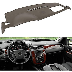 MIKAAUTO MIKA Dash Board Cover Cap Overlay Compatible with Chevy 07 14 Tahoe Silverado LTZ Sierra SLT Tahoe Avalanche Suburban Yukon Denali XL Molded wo Dash Speaker Matte Black