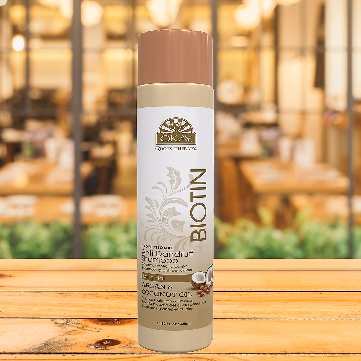 Roots Therapy Biotin, Argan&Coconut Professional Anti-Dandruff Shampoo Controls&Relieves Irritation&Flakes Of Scalp Effective,Fast-Acting Dandruff Relief Sulfate,Silicone,Paraben Free For All Hair Types and Textures Made in USA 10.82oz