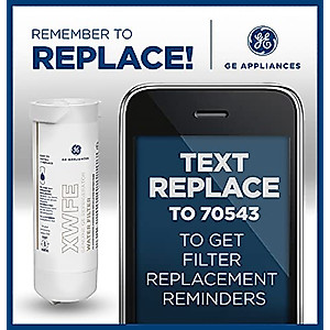 GE XWFE Refrigerator Water Filter | Certified to Reduce Lead, Sulfur, and 50+ Other Impurities | Replace Every 6 Months for Best Results | Pack of 1