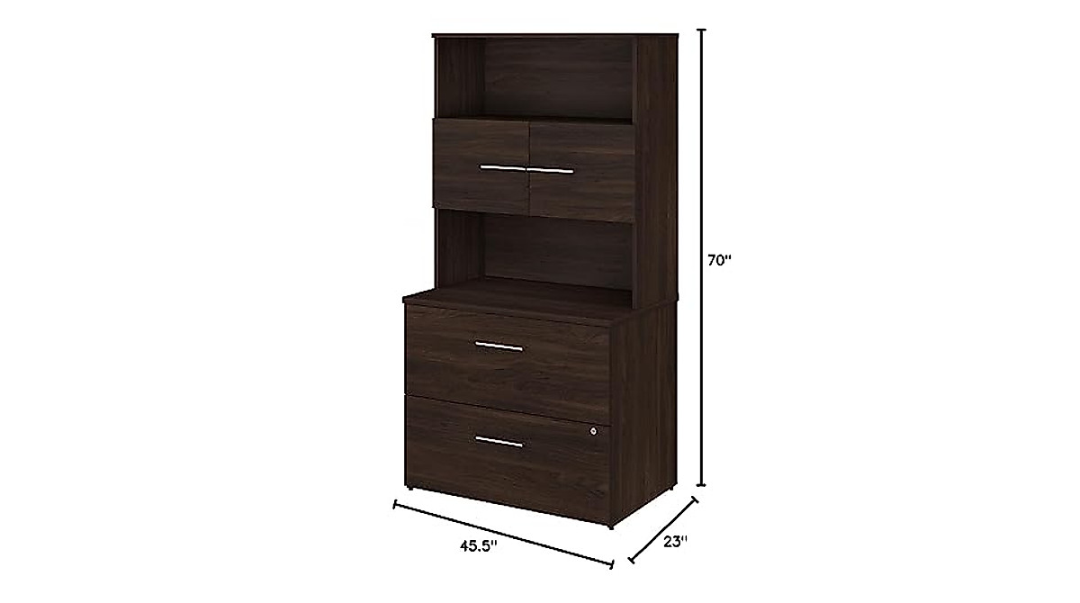 Bush Office 500 2 Drawer File Cabinet with Hutch