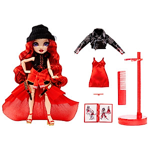 Rainbow High Fantastic Fashion Ruby Anderson - Red 11” Fashion Doll and Playset with 2 complete doll outfits, and fashion play Accessories, Great Gift for Kids 4-12 Years Old