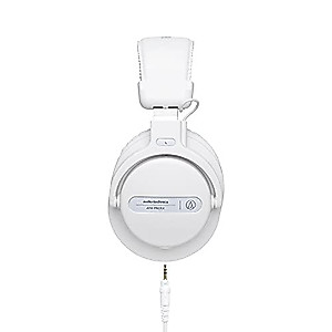 Audio-Technica ATH-PRO5XWH Professional Closed-Back Dynamic Over-Ear DJ Monitor Headphones, White