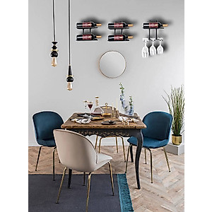 EKR Wine Glass Holder Under Cabinet Hanging Wine Rack Home Kitchen Storage Organizer Dining Wine Accessories (Wine Rack)