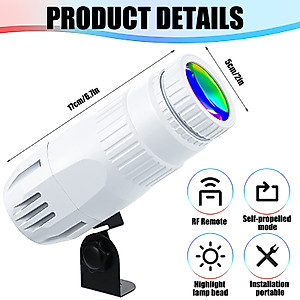 White Pinspot Light with Remote Bright Mirror Disco Ball Spotlight Mini 15W RGBW LED Beam Stage Lights 4 in 1 Stage Effect Lighting for DJ Band Dance Party Show Bar Club Wedding Children's Theater