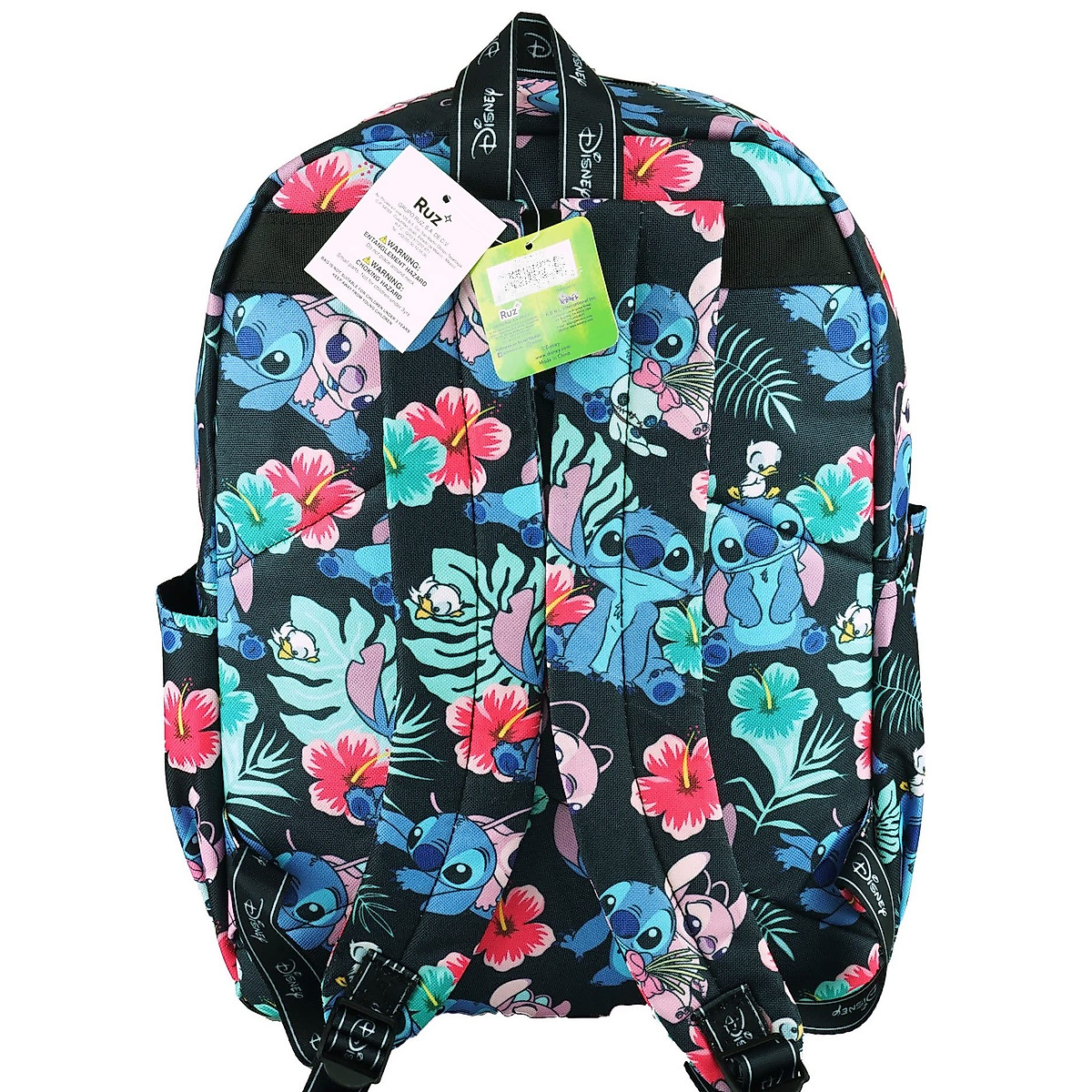 Wondapop Disney Lilo & Stitch 17 Inch Deluxe Backpack with Laptop Compartment (Black)