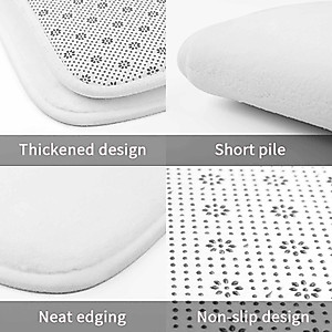 apular Black White Stripes Bath Rugs Absorbent Non Slip Door Mats Soft Carpet Washable Doormat for Kitchen Bathroom Entry Way Decor Accessories 16x24 Inch