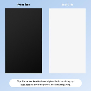 Frddiud Laser Engraving Blank ABS Double Color Plastic Sheet, 11.8x6.49x0.05 inch Materials Double Color Plastic Sheet for Interior Signs, Badges (Black)