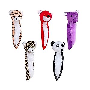 Farmhouse Treasures No Stuffing Plush Animal Dog Toys Bundle of 5 Toys