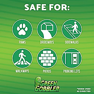 Green Gobbler Pet Safe Ice Melt Effective to -15° Fahrenheit | 35lb Pail | Fast Acting Treatment | Magnesium Chloride Ice Melt Pellets | No Concrete Damage