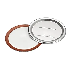 uxcell Canning Lids, 72pcs - Tinplate Split-Type Mason Jar Lid, Regular Mouth with Date Leak Proof Fits Storage Cover (Silver)