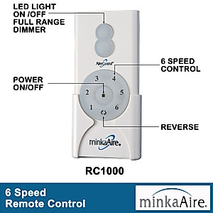 MINKA-AIRE F749L-BNK Skyhawk 60 Inch LED Ceiling Fan with Carved Wood Blades, Integrated LED Light and DC Motor in Burnished Nickel Finish