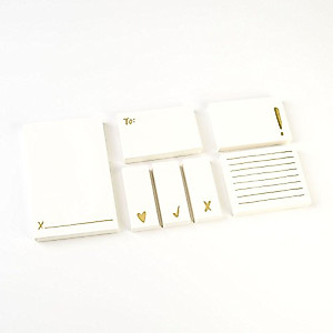 Kate Spade New York Women's Sticky Note Set, Flamingo Dot Gold (176255)