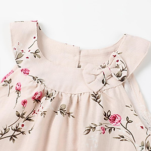 Little Big Girl Linen Casual Dress Cosy Summer Floral Tank Vest Shift Shirt Dress 2T