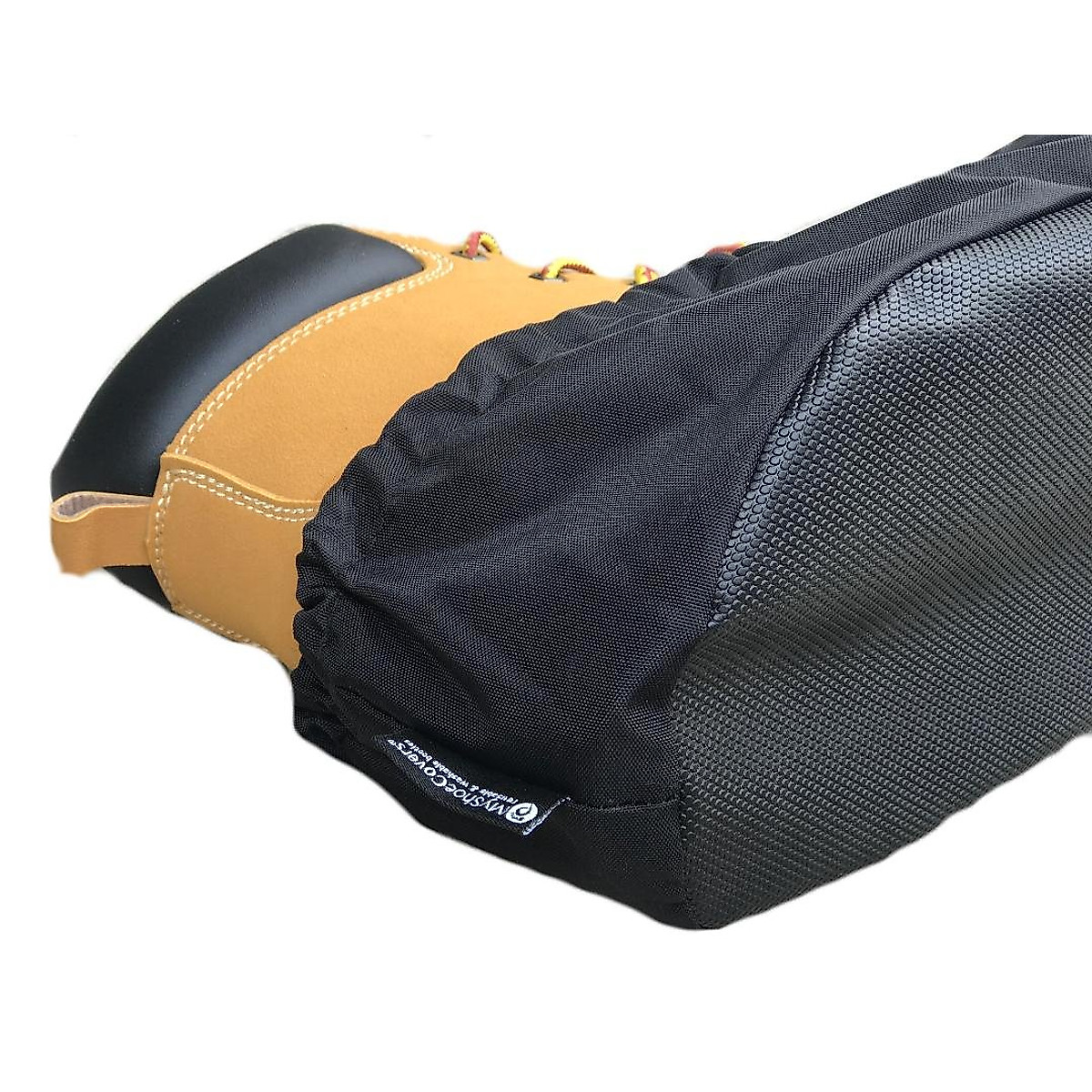 MyShoeCovers Premium Reusable Shoe and Boot Covers for Contractors - 1 Pair, Non-Slip, Black, X Large