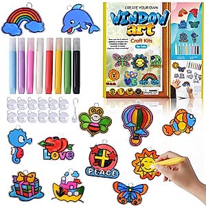 Kids Craft Kits Window Art, 36 Suncatcher Kits, Super Value Pack