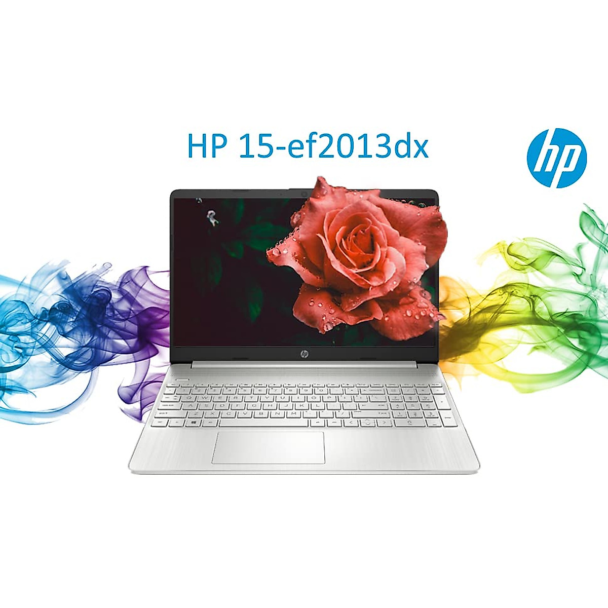 HP Laptop 15-EF2013DX 15.6" FHD AMD Ryzen 5 5500U, AMD Radeon Graphics, 12GB DDR4 RAM, 256GB SSD Storage, Windows 11 Home in S Mode, Natural Silver (Renewed)