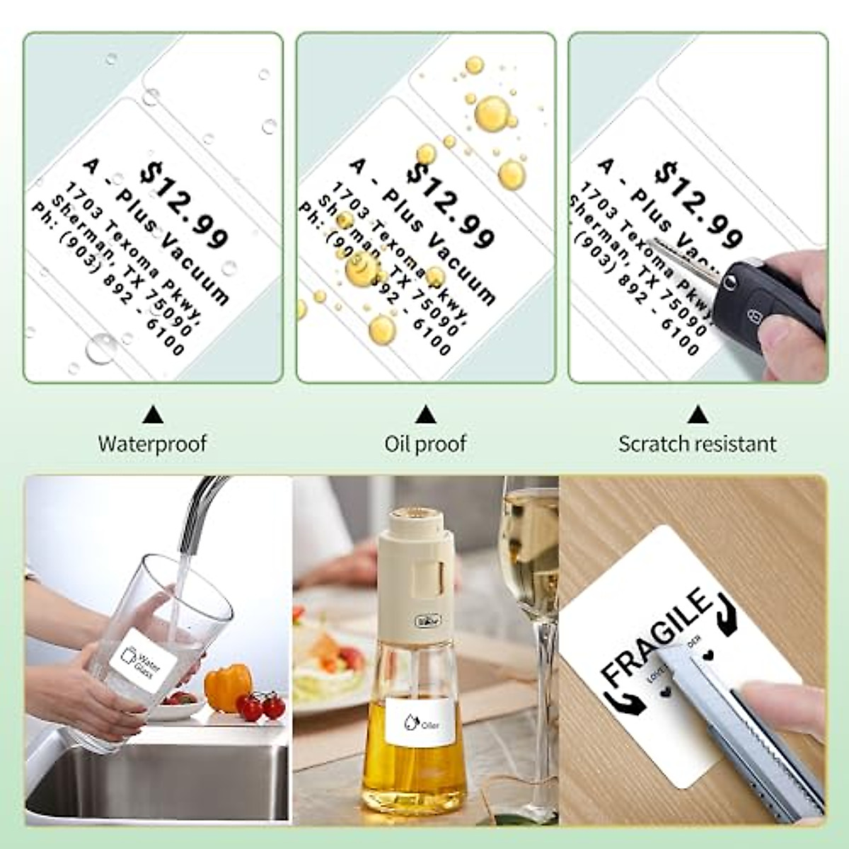 Phomemo Thermal Labels-for M110/M221/M220/M120/M200/M110S,1.57"x1.18"(40x30mm),230 Labels/Roll, for Barcode/Address/Mailing/Logo/Business/Home Tag