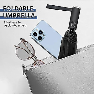 VOUUY 2-Pack Travel Umbrella, Unbreakable 10 RIBS Umbrella, Windproof Umbrellas for Rain & Sun, Automatic, Foldable Reverse Rain Umbrella for Women Men