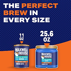 Maxwell House Half Caffeine Ground Coffee (25.6 oz Canister)