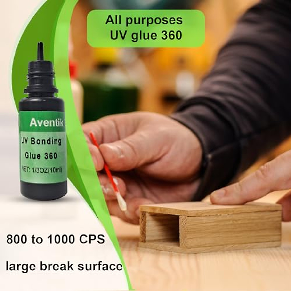 Riverruns Bonding and Welding Glue Super UV Glue Plastic, Glass and Metal UV Glue with Pen Light Most Versatile Application