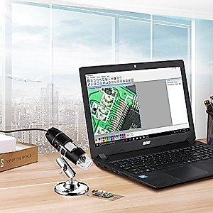 Bysameyee USB Microscope, Digital Handheld 40X-1000X Magnification Endoscope Mini Video Camera with 8 Adjustable LED Lights, Compatible with Windows 7/8/10/11 Mac Linux Android (with OTG)