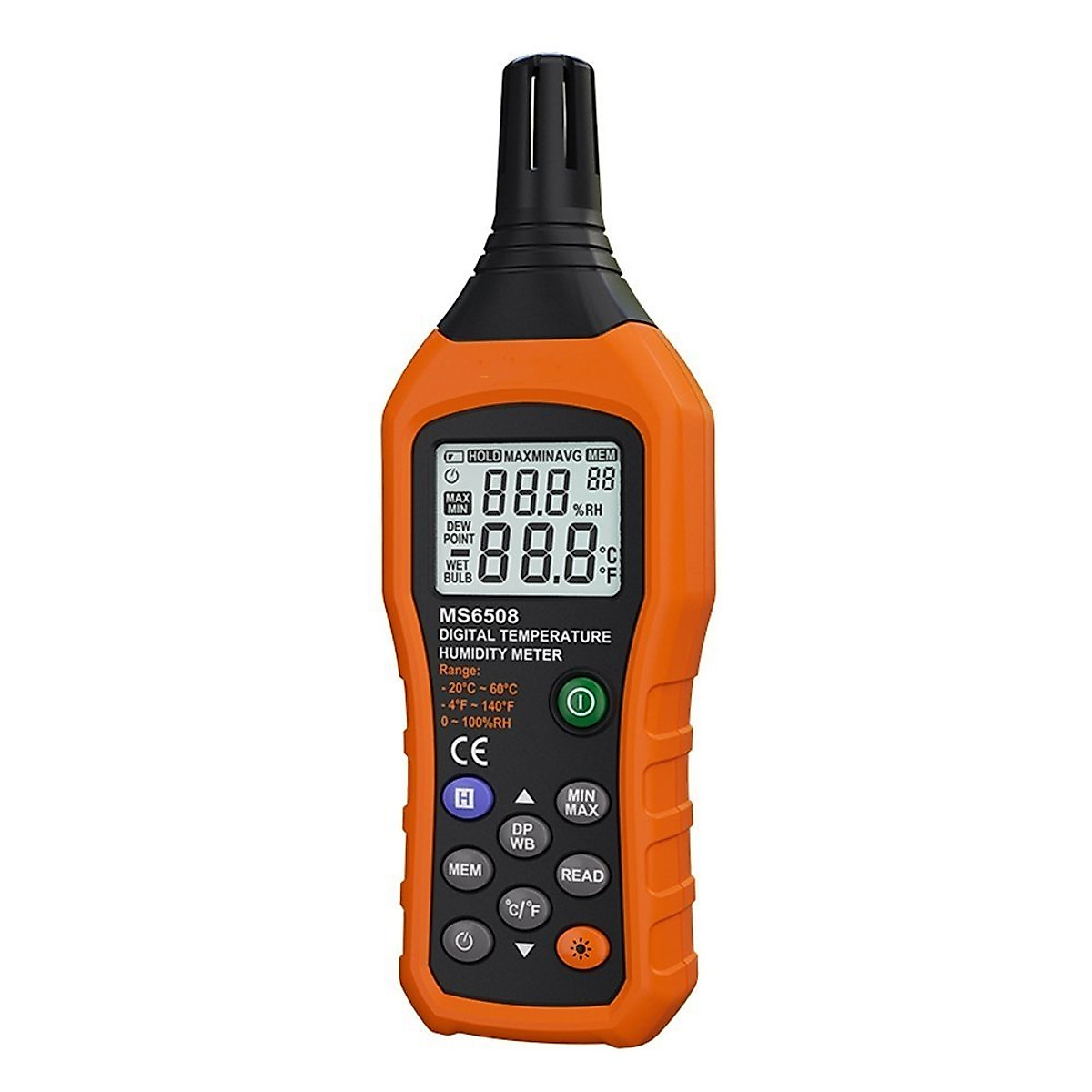 VLIKE Digital Temperature and Humidity Meter Portable Hygrometer Thermometer with Ambient Temperature Dew Point Test Wet Bulb Temperature Humidity Monitor Gauge for Daily Life Industry Agriculture