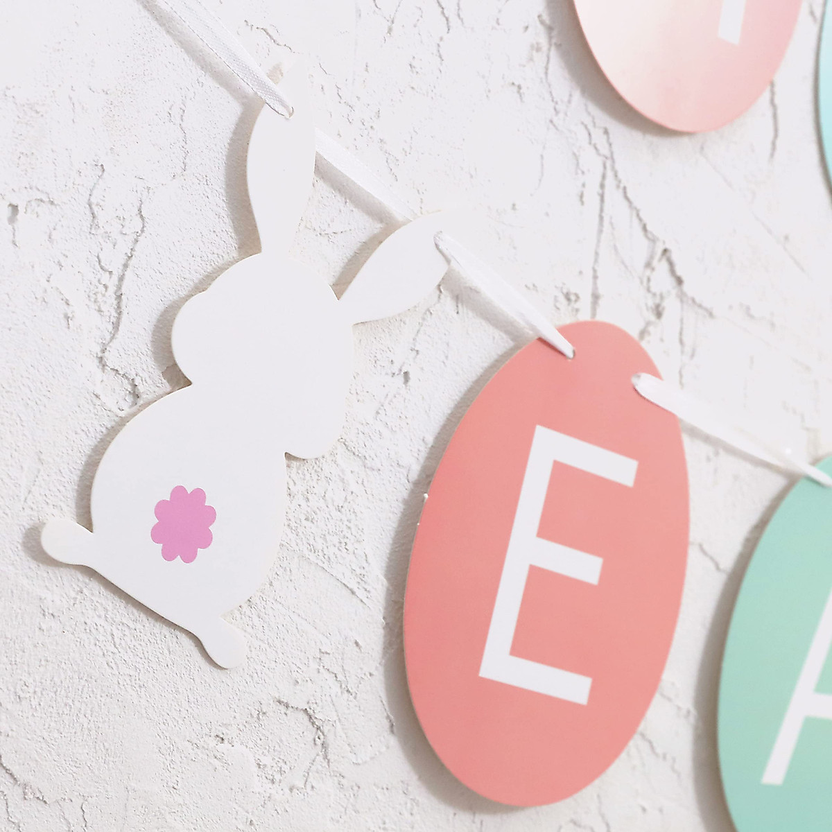 Happy Easter Banner - Easter Decoration/decor,bunny Easter Banner,easter Garland/bunting, Spring Banner