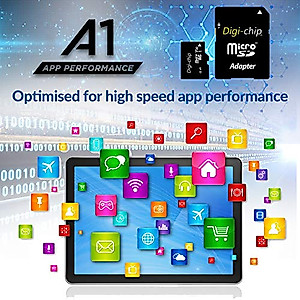 Digi-Chip Micro-SD Memory Card UHS-1 High Speed for Amazon Fire 7, Fire 7 Kids, Amazon Fire HD8, HD8 Kids, Fire HD10, Fire HD 10 Kids Tablet PC (64GB, Yellow - Extreme)