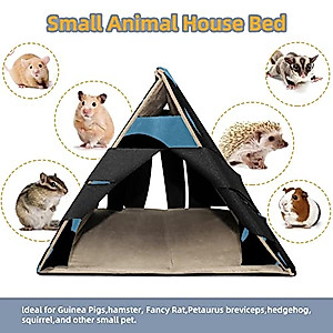 Y-DSIWX Guinea Pig House Bed, Rabbit Large Hideout, Small Animals Nest Hamster Cage Habitats Snake
