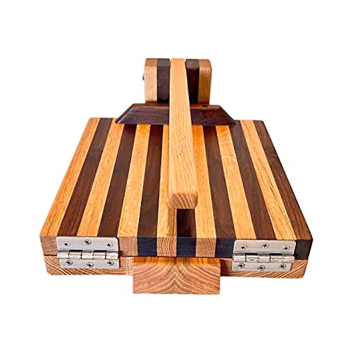 Central Coast Woodworks: Handmade Hardwood Tortilla Press in Red Oak and Walnut - 11.5 inch