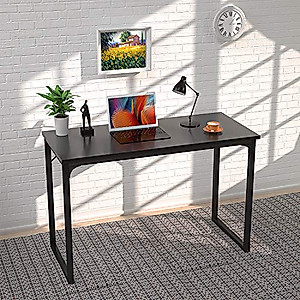 Foxemart Small Computer Desk 32 Inch, Small Writing Computer Desk for Small Space, Sturdy Laptop Study Desk Table Modern Simple Style Home Office, Black 