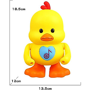 Areytrv Dancing Duck - 2023 New Musical Duck Toy, Baby Preschool Educational Learning Toy w/Led Lights & Music, Dancing and Singing Musical Duck for 1+ Year Old Baby Toddler (Yellow)