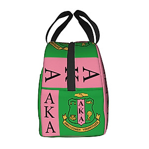 Sorority Gifts Lunch Bags Insulated Lunch Box Portable Foldable Lunch Bags Adult Reusable Lunch Tote Bag For Work Picnic Travel Camping Totes Bag Paraphernalia Bag(Pink-2)