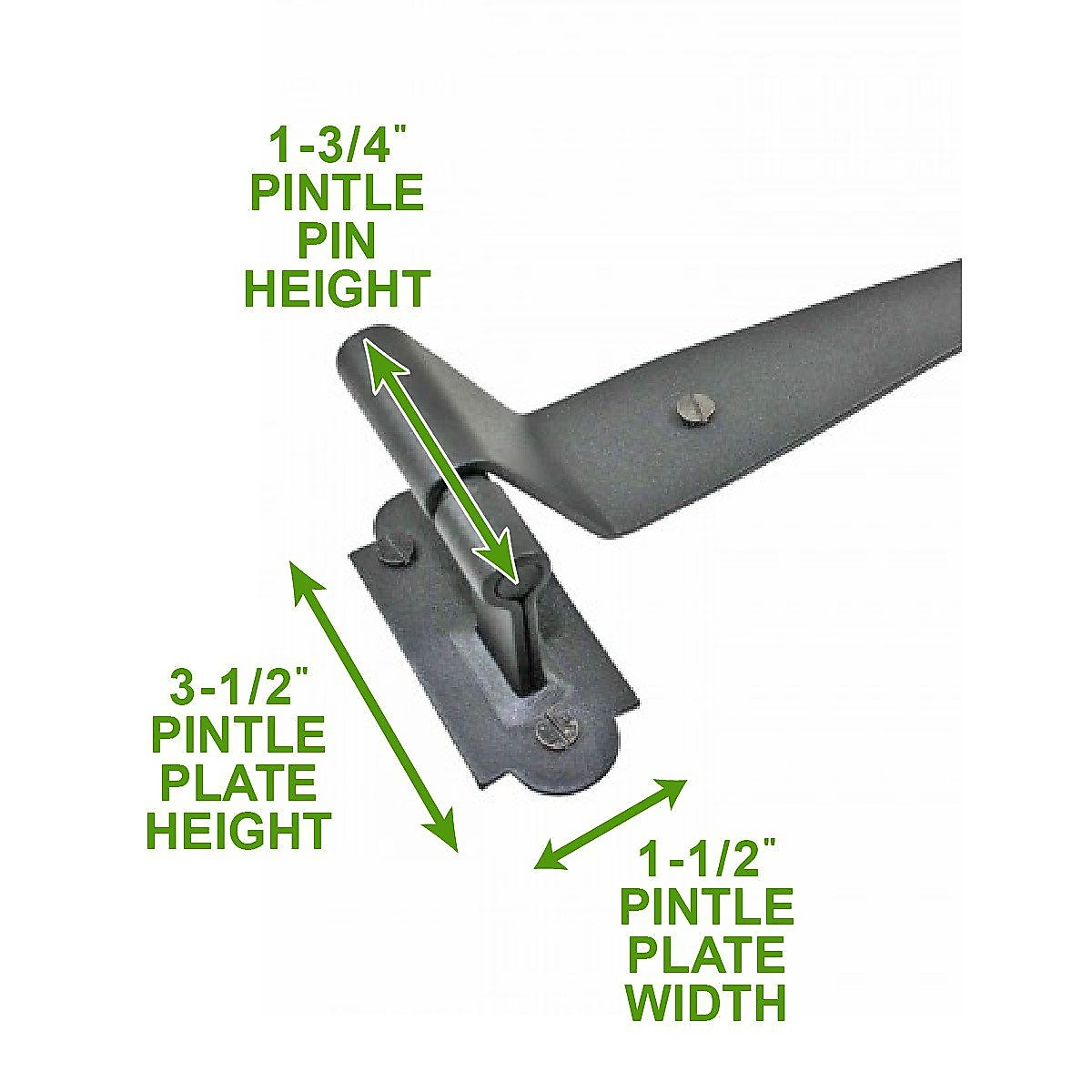 Renovators Supply Manufacturing Black Offset Strap Lift Off Pintle Hinge 11.75" Long Offset Wrought Iron Pin Hinges for Shutter Doors Or Gates Antique Exterior Window Gate Hinges Hardware Pack of 4