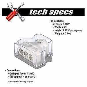 Carwires PDB300-3-Way Power Distribution Block