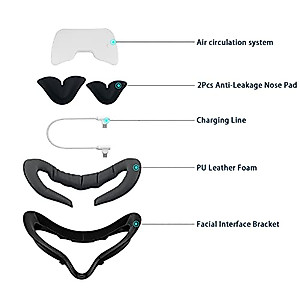 niziyue Fan Cooler Face Cover for VR Compatible with Quest 2,10H Max Cooling Time,Relieve The Accumulation of Hot Air and Lens Fogging