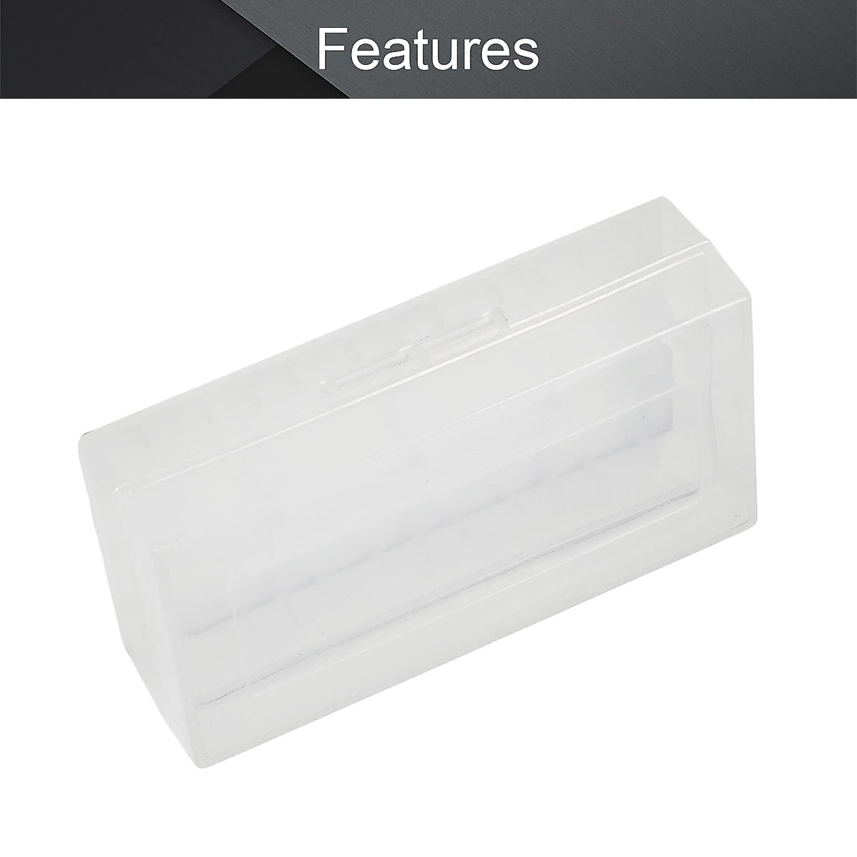 Fielect 2 x 18650 Battery Storage Case Holder Organizer Box Transparent