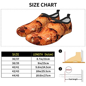 Beer and Fried Chicken Legs Water Shoes for Men Women Aqua Socks Barefoot Quick-Dry Beach Swimming Shoes for Yoga Pool Exercise Swim Surf