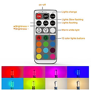 Lososuch G9 LED Dimmable Bulb, RGB Color Changing with Remote Control G9 LED Light Bulbs, 25W G9 Halogen Equivalent, G9 LED Bulbs Dimmable 3000K Warm White, 250LM, No Flicker, 2 Pack