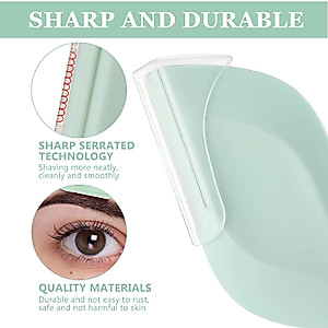 Patelai 21 Pcs Eyebrow Razors for Women Dermaplaning Tool Razor Eyebrow Blades Facial Razors for Men Trimmer Microblade Leaf Shaped Facial Shaper Shaver for Face Upper Lip Hair travel