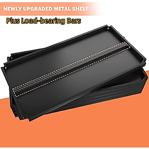 REIBII Storage Shelves for Storage with Wheels 1156LBS Heavy Duty Metal Shelving Unit 5 Tier Adjustable Shelving Units and Storage Rack Kitchen Garage Basement Shelf 2 Pack