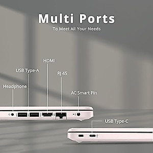 HP Stream 14 Inch Laptop for College Students, School, Intel Celeron N4020, 8GB RAM, 64GB eMMC, Windows 11, Office 365 1 Year, Pink, PCM