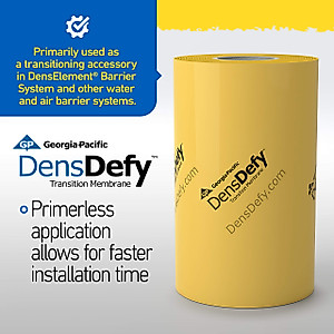DensDefy Transition Membrane Flashing Tape | 12 inches x 75 feet | Self-Adhesive Flashing for Doors-Windows Rough Openings