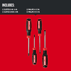 CRAFTSMAN Bi-Material Screwdriver Set (4 pc) (CMHT65076)