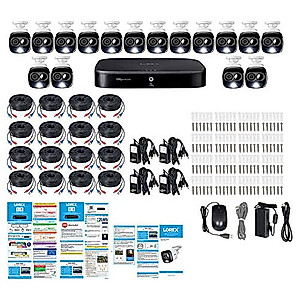 Lorex 1080p HD 16-Channel 2TB Security System with 16 1080p HD Indoor Outdoor Security Cameras, Advanced Person/Vehicle Detection, Active Deterrence, and Smart Home Compatibility
