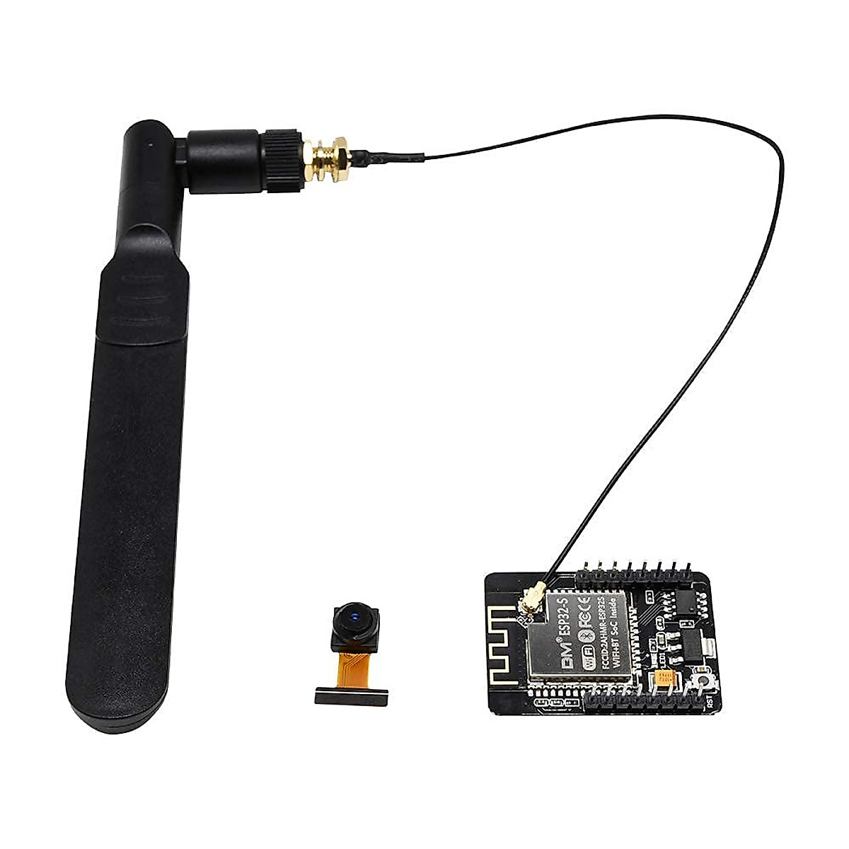 Aideepen ESP32 Cam W-BT Camera Module OV2640 2.0MP with 8DBI High Gain Dual-Band + 20cm IPEX to RP-SMA Cable